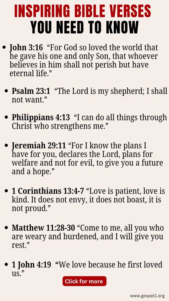 50 Most Popular Uplifting Bible Verses You Need to Know - Gospel1.org