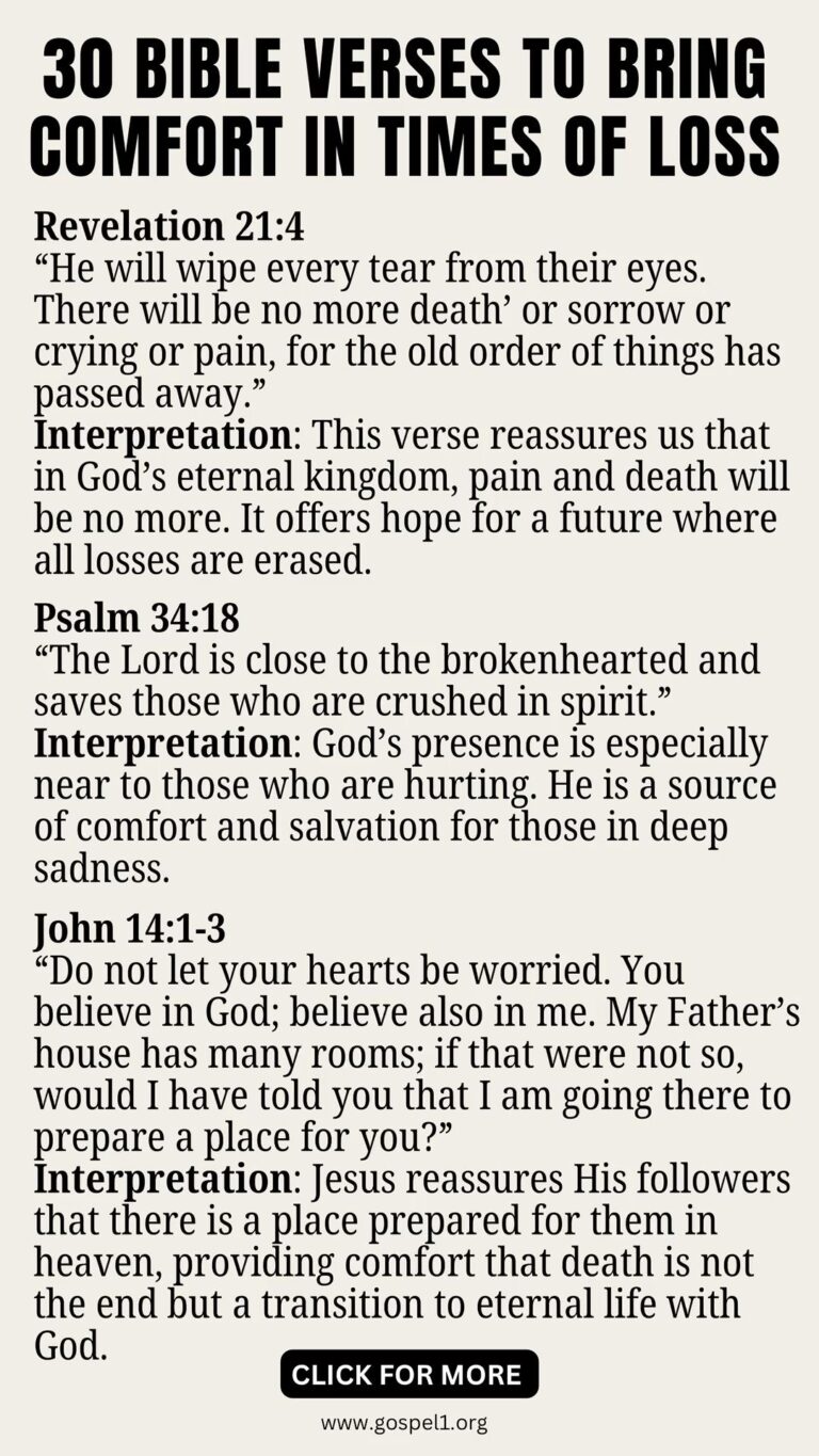 30 Bible Verses to Bring Comfort After Losing a Loved One