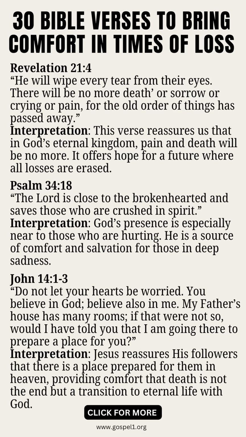 30 Bible Verses to Bring Comfort After Losing a Loved One