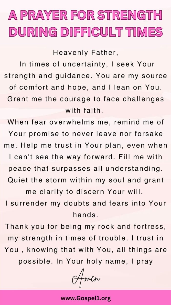 20 Powerful Prayers for Strength During Difficult Times