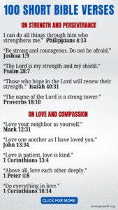 100 Short Bible Verses for Inspiration and Guidance - Gospel1.org