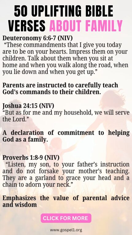 50 Uplifting Bible Verses About Family - Gospel1.org