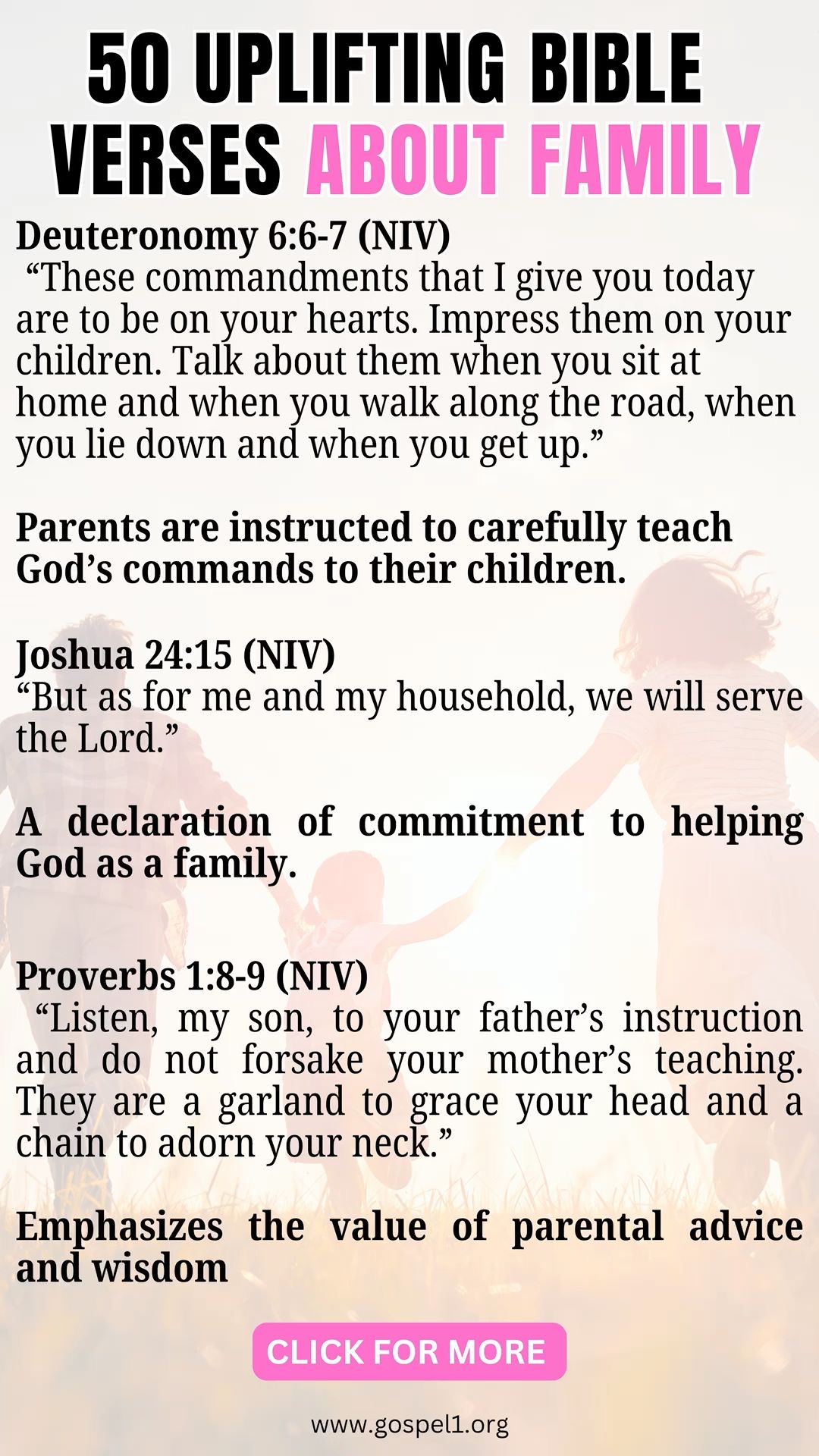 50 Uplifting Bible Verses About Family - Gospel1.org