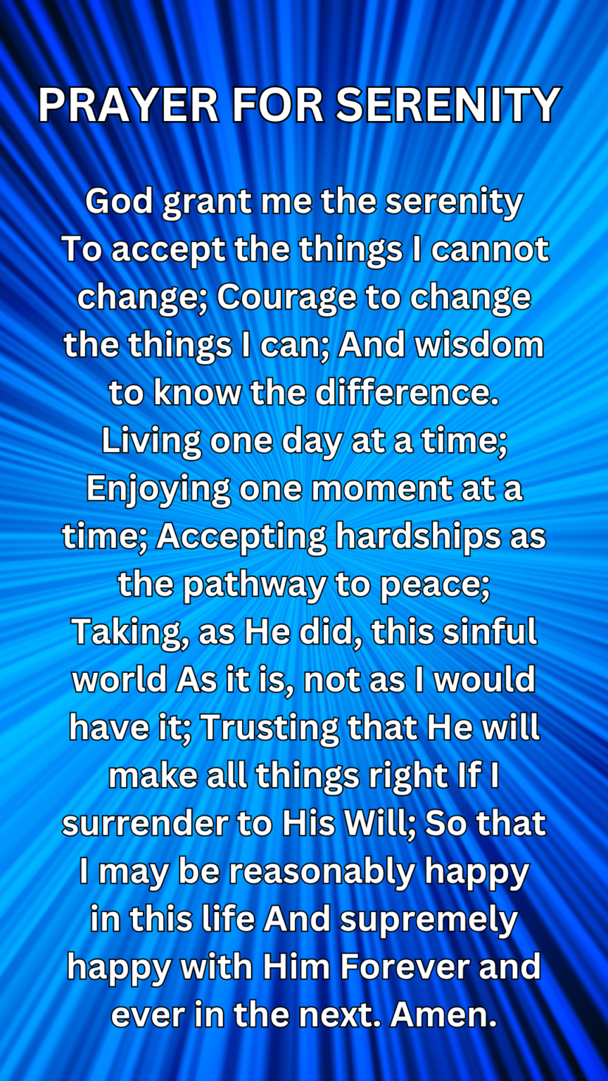 The Serenity Prayer: Finding Peace and Wisdom - Gospel1.org