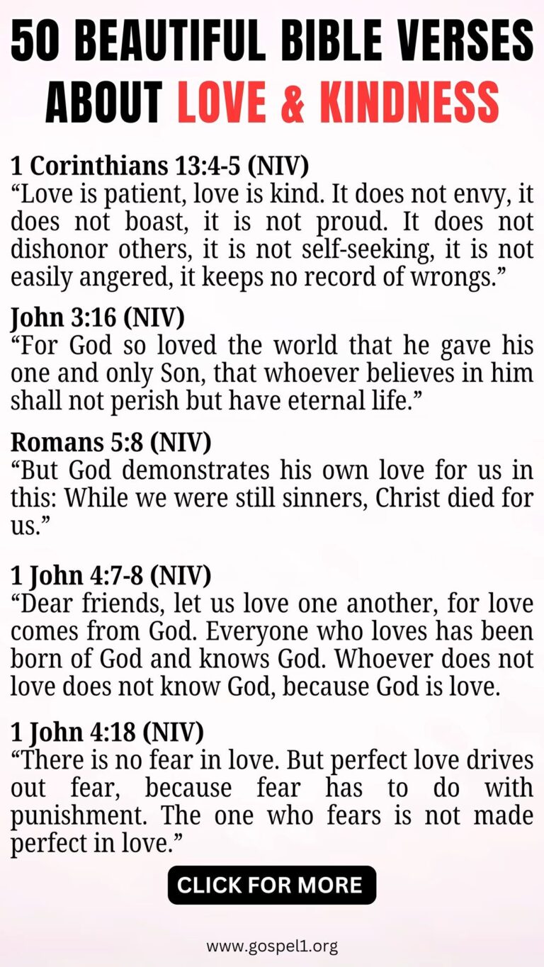 50 Beautiful Bible Verses About Love and Kindness - Gospel1.org