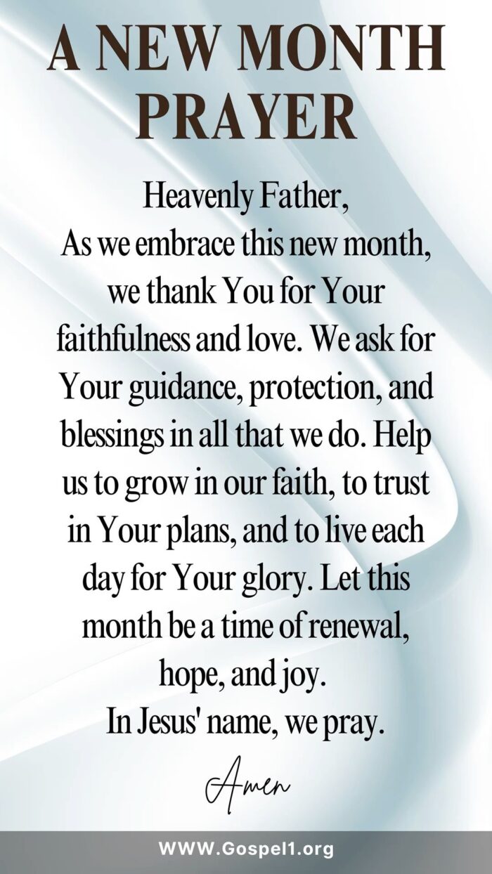 100 Powerful New Month Prayers for Christians - Gospel1.org