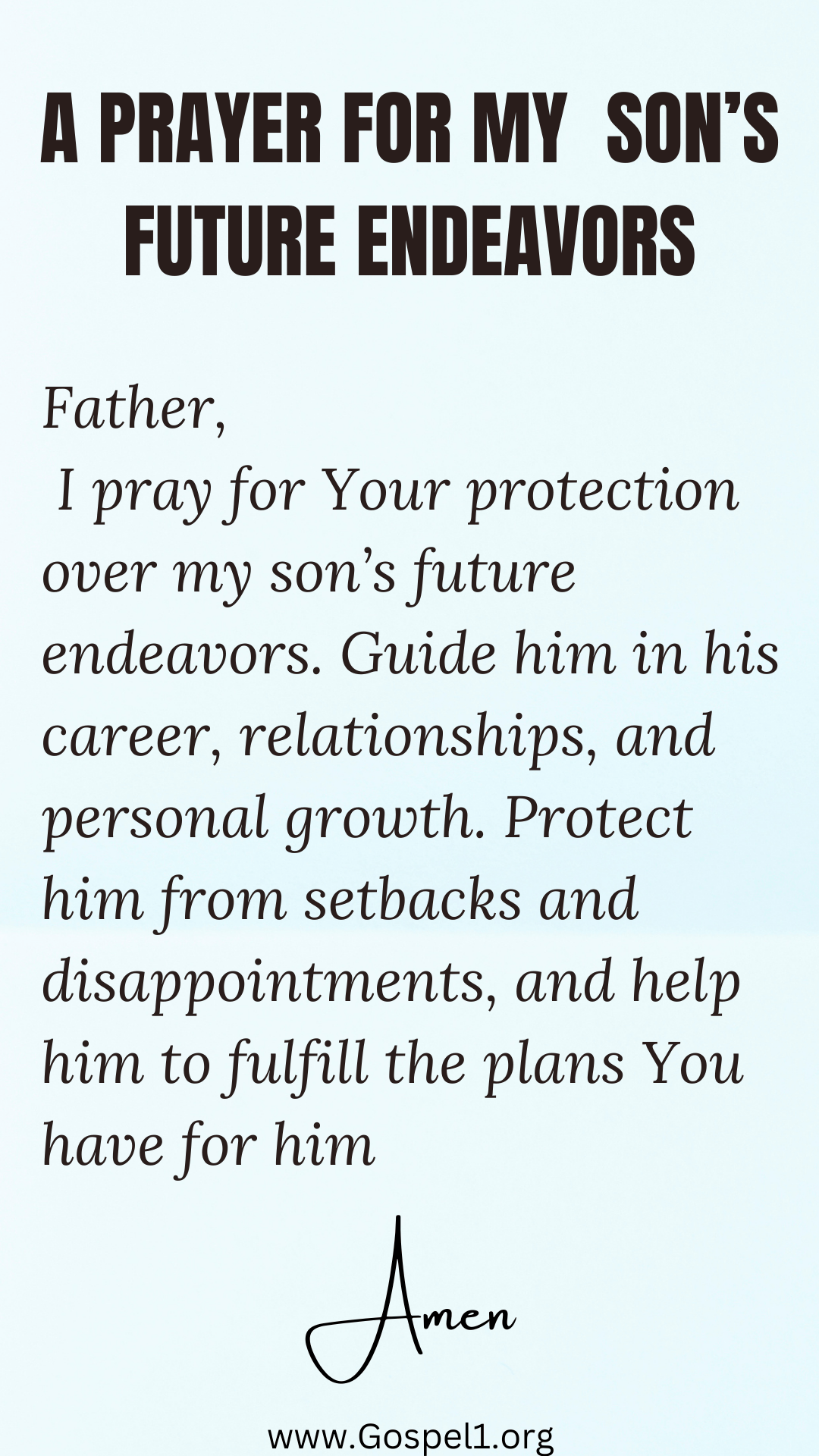 15 Powerful Prayers For My Son S Protection Gospel1 Org