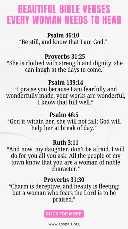 60 Beautiful Bible Verses to Inspire and Empower Women - Gospel1.org