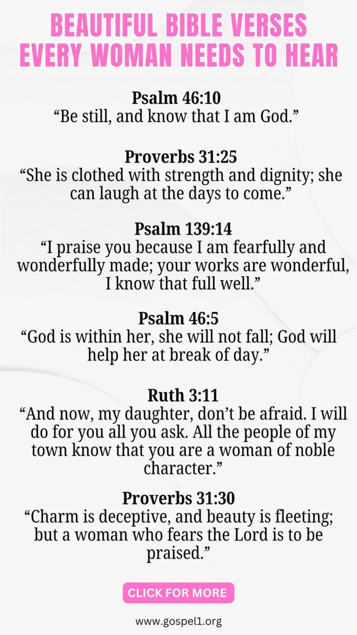 60 Beautiful Bible Verses to Inspire and Empower Women - Gospel1.org