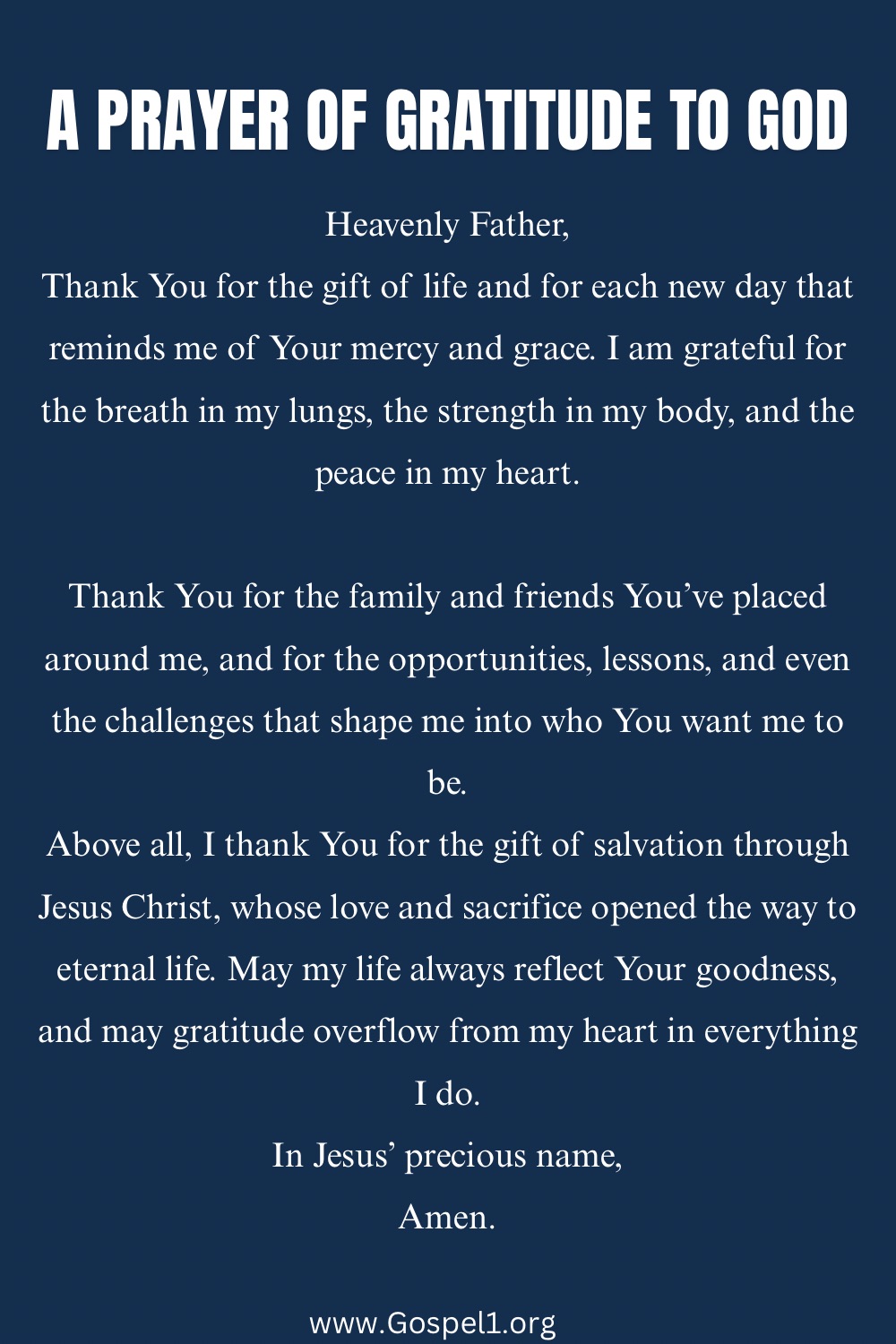 35 Prayers of Gratitude: A Heartfelt Guide to Giving Thanks - Gospel1.org