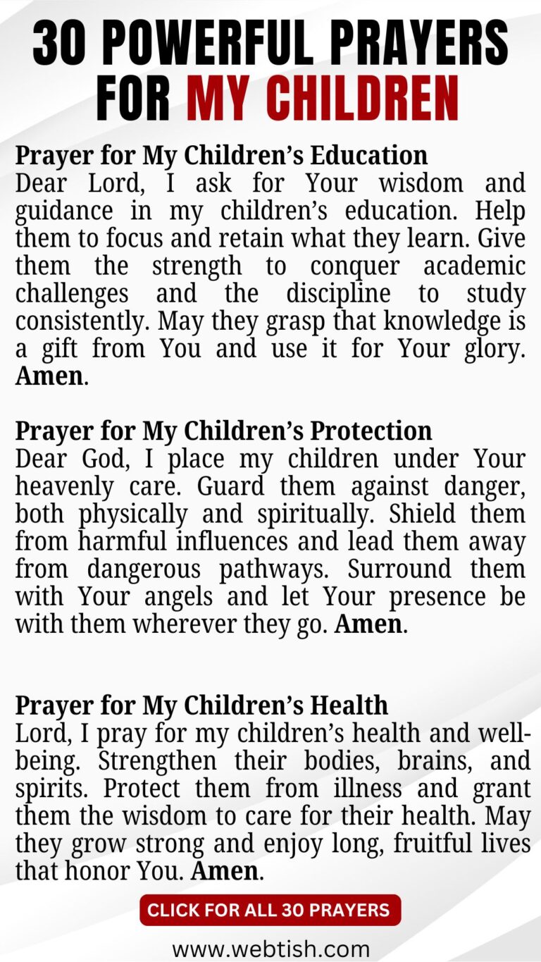 30 Powerful Prayers to Bless and Protect Your Children - Gospel1.org