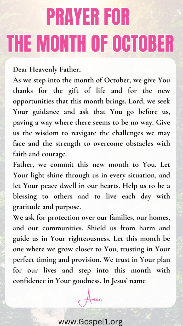 Powerful Prayers for October