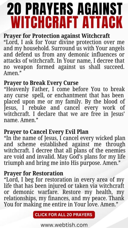 20 Powerful Prayers Against Witchcraft - Gospel1.org