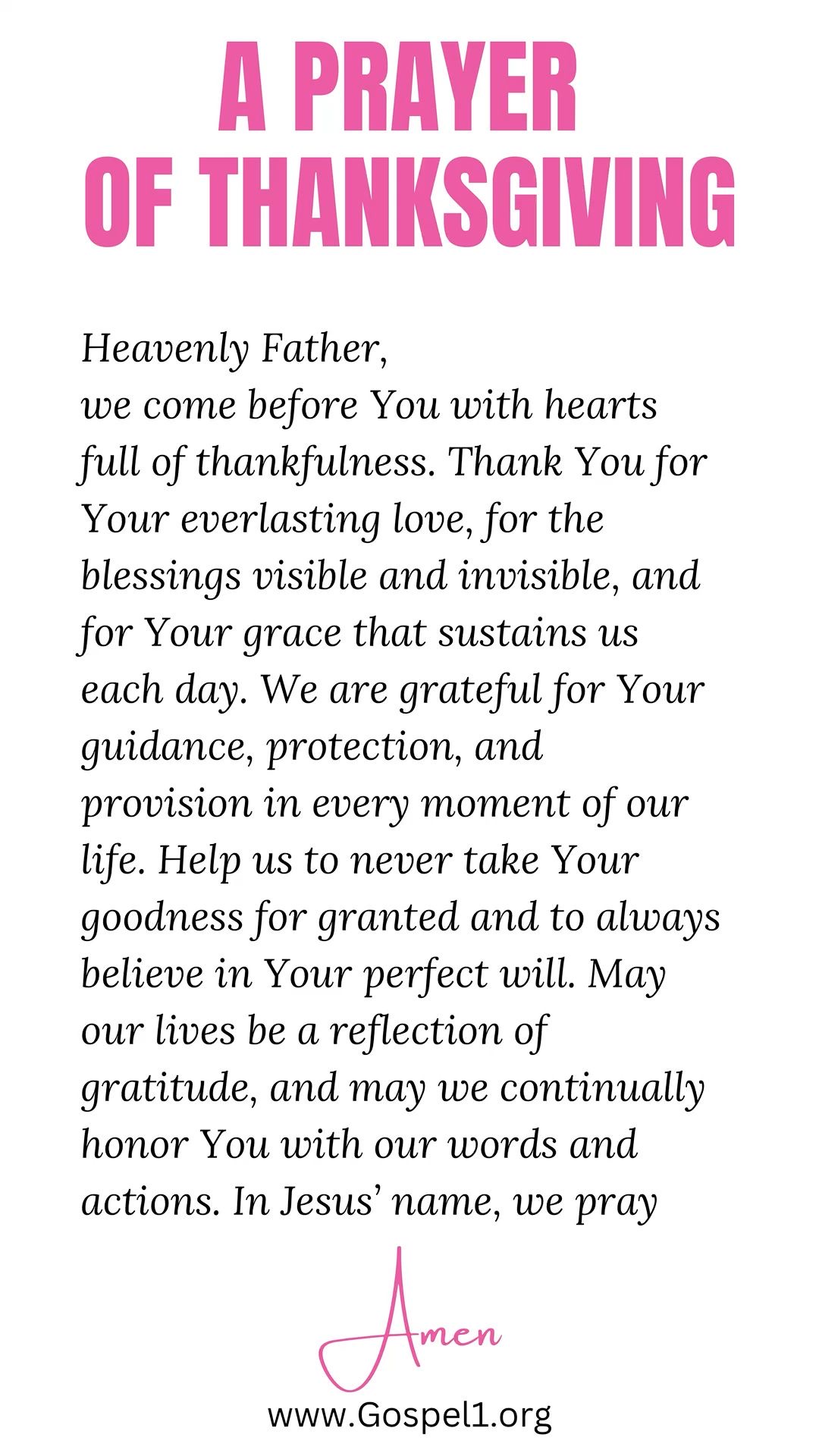 40 Powerful Prayers of Thanksgiving - Gospel1.org