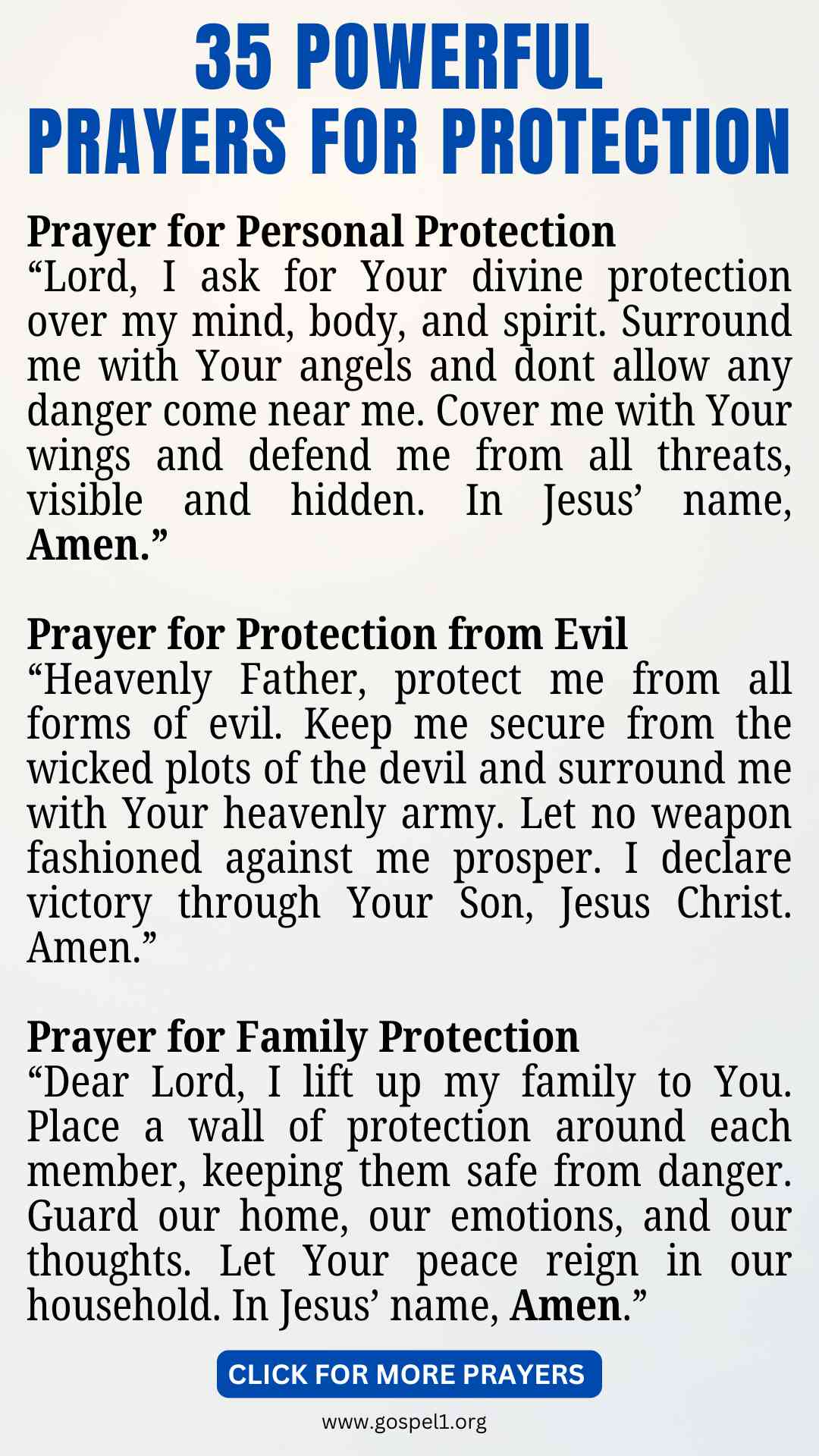 35 Prayers for Protection That Work - Gospel1.org