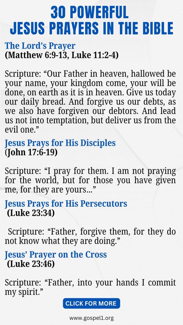 30 Best Jesus Prayers in the Bible - Gospel1.org