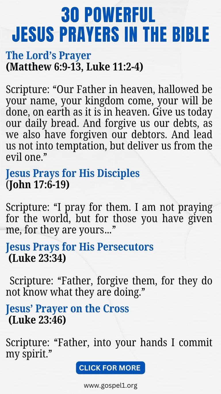 30 Best Jesus Prayers in the Bible - Gospel1.org