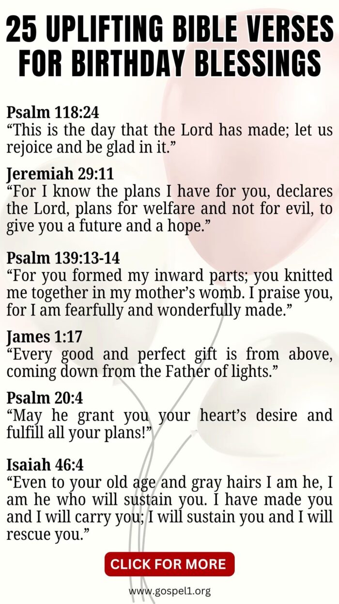 25 Uplifting Bible Verses for Birthday Blessings - Gospel1.org