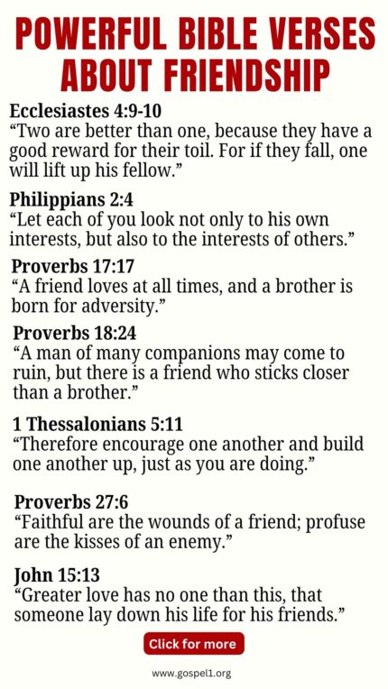 20 Inspiring Bible Verses About Friendship - Gospel1.org