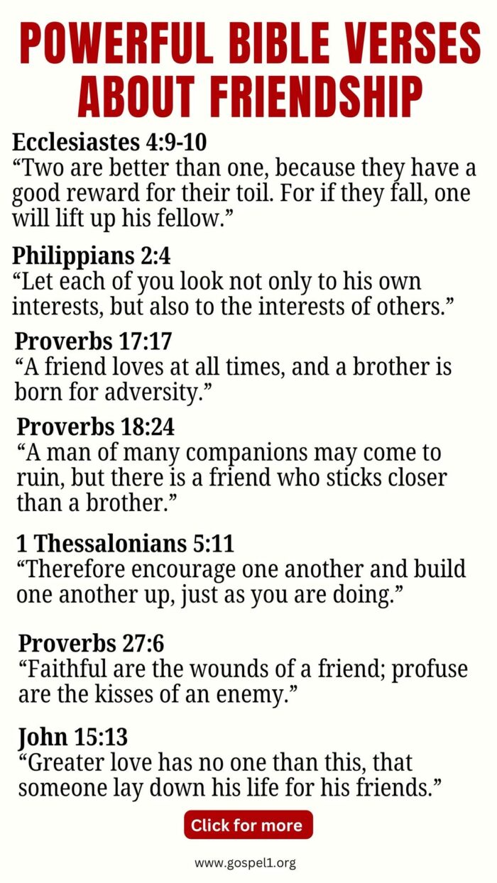 20 Inspiring Bible Verses About Friendship - Gospel1.org