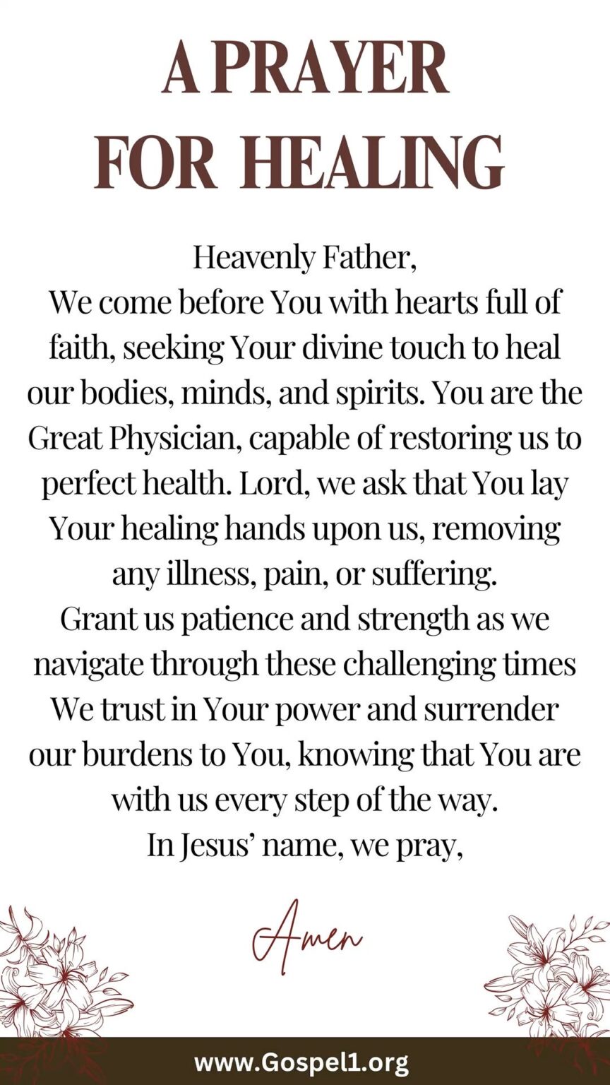 25 Bible Verses About Healing to Bring Comfort and Strength - Gospel1.org