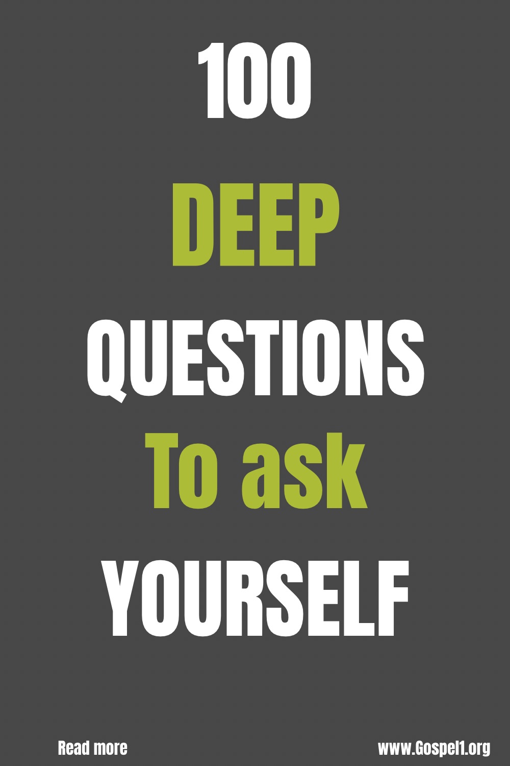 Thought-Provoking Questions to Ask Yourself - Gospel1.org